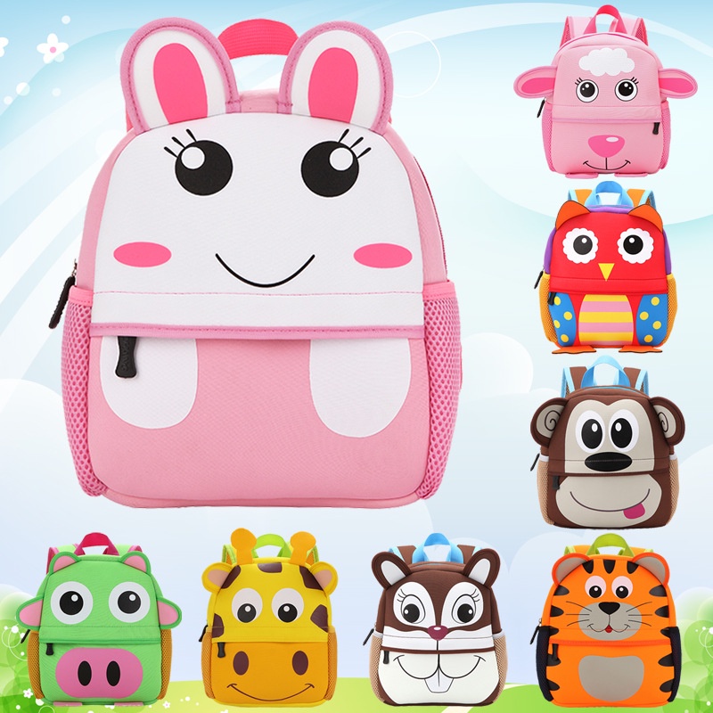 3D Animal Kids Backpack Infant School Bags for Children Backpack ...