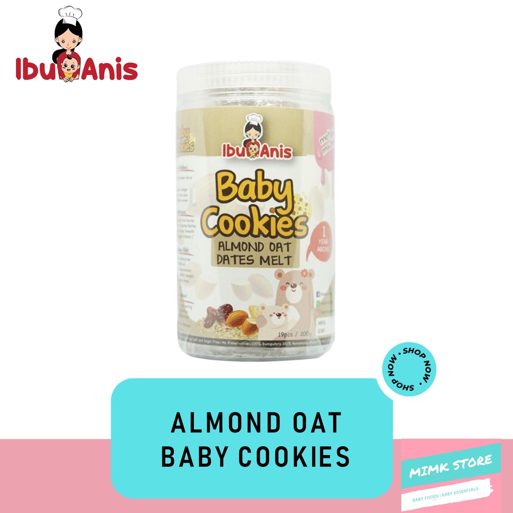 IBU ANIS Baby Cookies - Almond Oat Dates 200g (12m+) | Shopee Malaysia