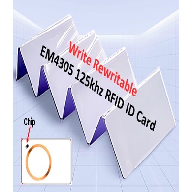 Write and Rewritable 125KHZ RFID ID Card EM4305 Access Card | Shopee ...