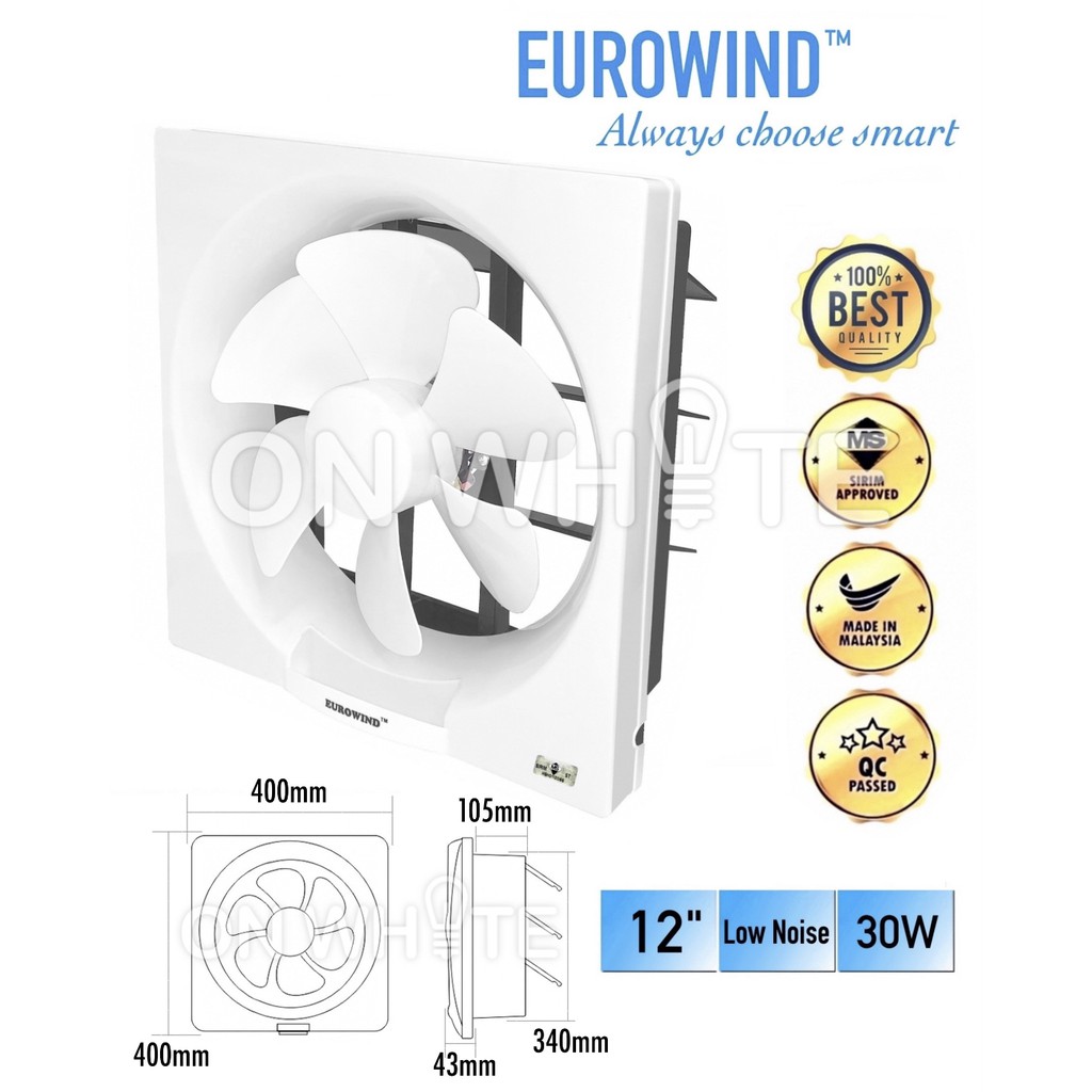 KDK EXHAUST VENTILATING FAN 25ALH (25cm/10″)/ 20ALH (20cm/8″) 20AQM ...