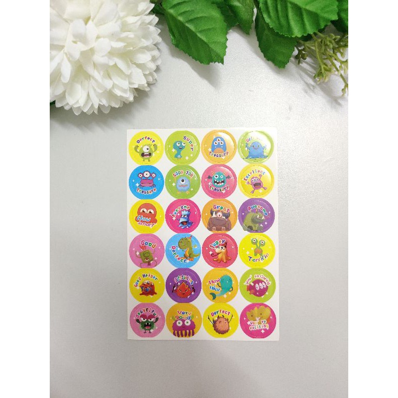 Sticker penghargaan /reward Motivational encouraging stickers for kids ...