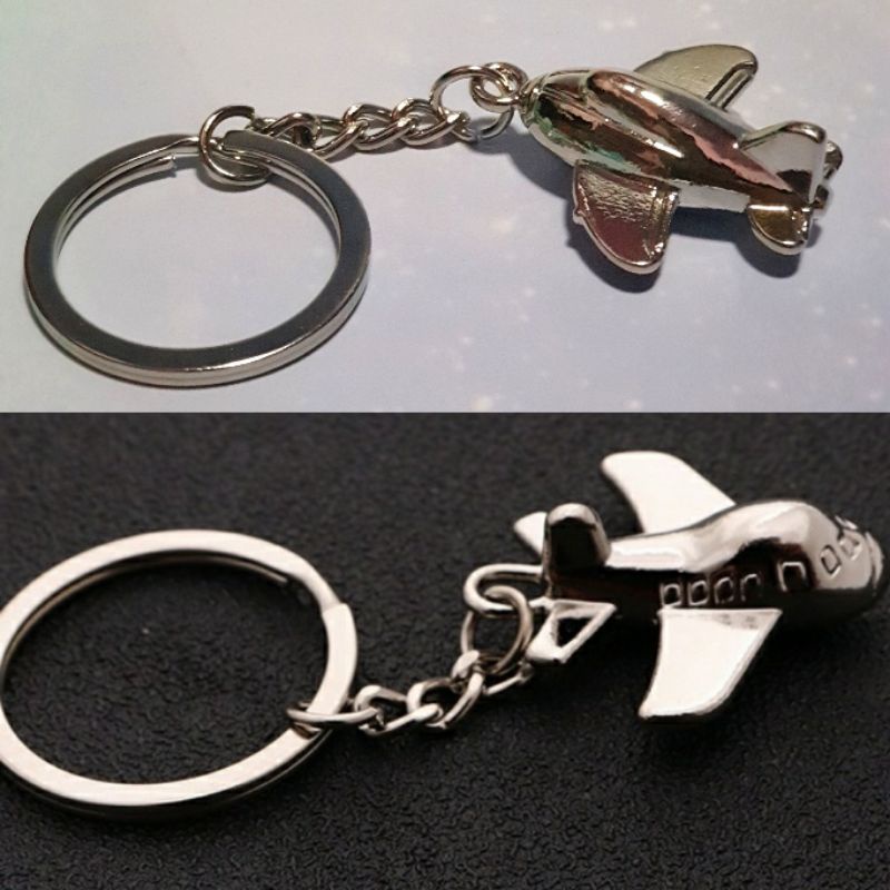 NEW 3D Mini Airlines Aircraft Keychains Polished Metal Plane Keyrings ...