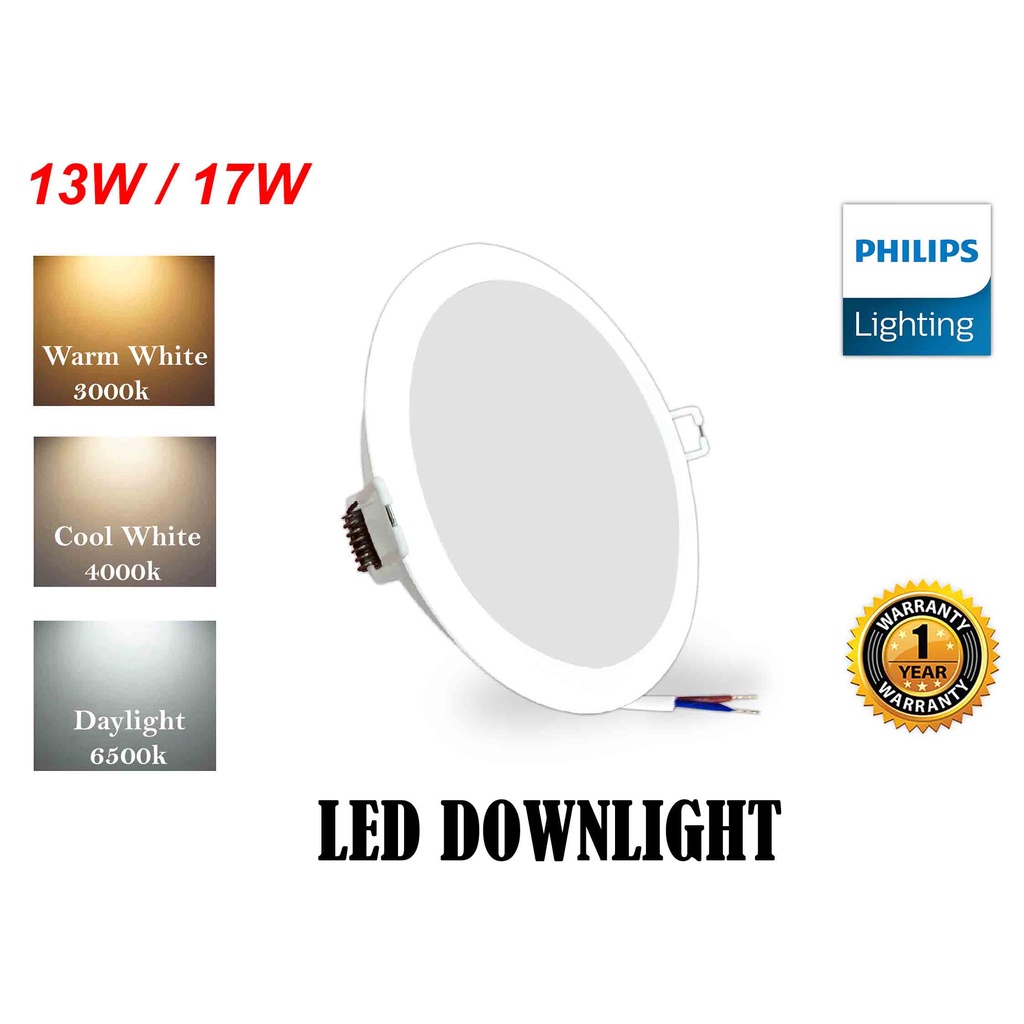 PHILIPS MESON DOWNLIGHT 5" 13W / 6" 17W (ROUND) DAYLIGHT 6500K / WARM ...
