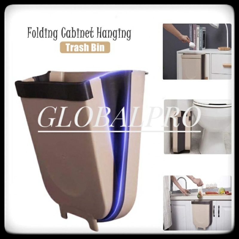 Kitchen Wall Mounted Folding Dustbin Cabinet Door Foldable Hanging ...
