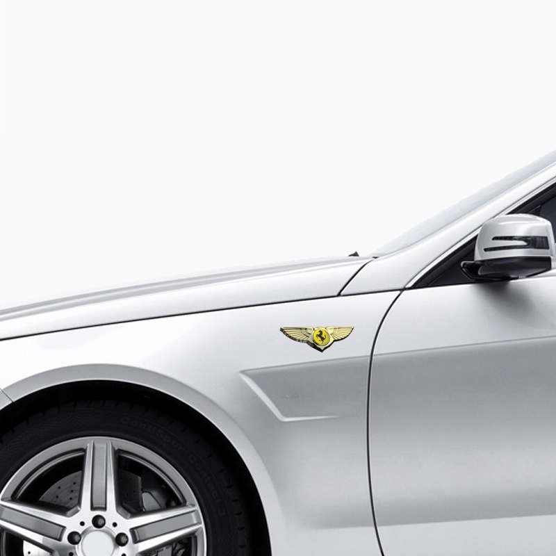 Metal Car Sticker Front Grille Badge Wings Emblems for Ferrari 488 812 ...