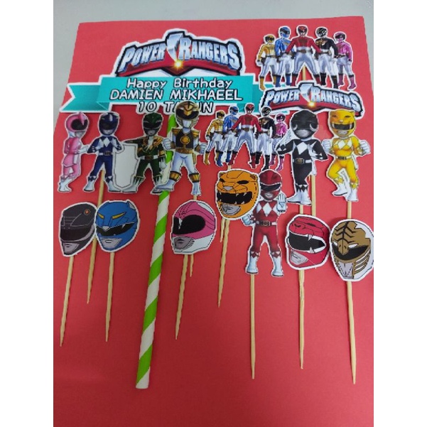 POWER RANGERS CAKE TOPPER | Shopee Malaysia