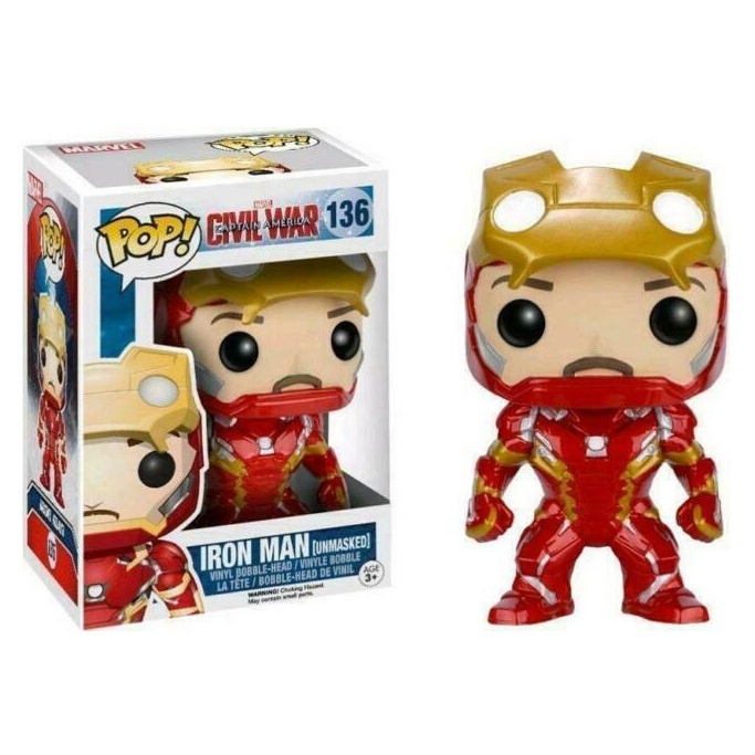 Funko Pop! MARVEL - IRON MAN (UNMASKED)(136) (SPECIAL EDITION) | Shopee ...
