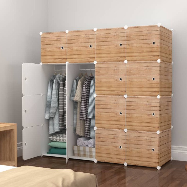 LINE BROWN 16C Almari Karton DIY Children Cartoon Cabinet Wardrobe ...