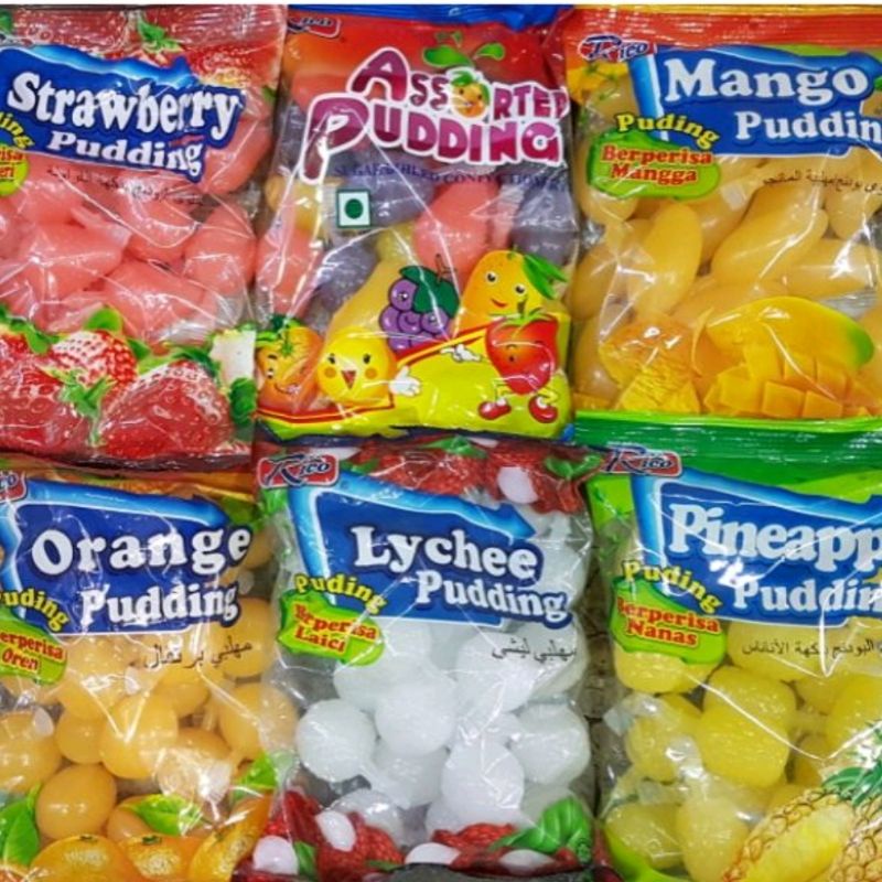 [1PKT] RICO ASSORTED FRUIT SHAPED PUDDING HALAL | Shopee Malaysia