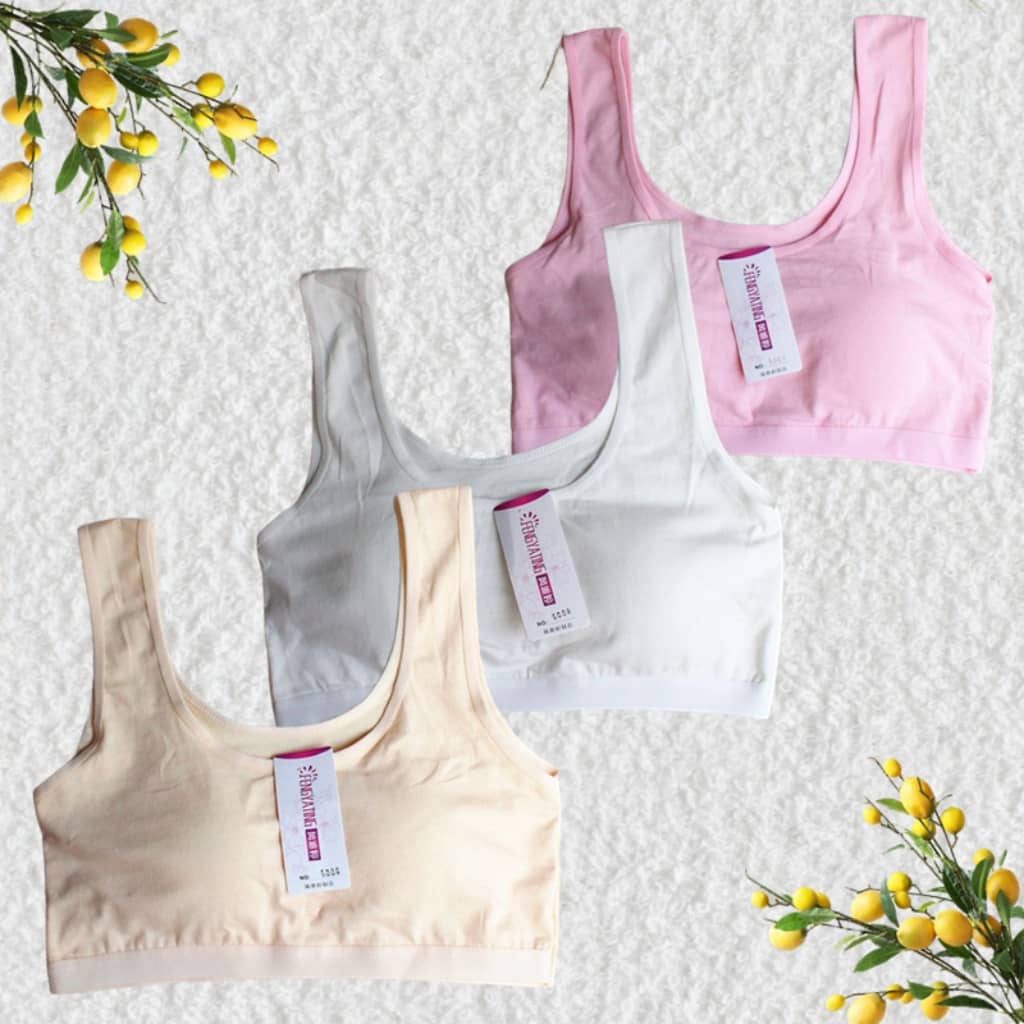 Teenager Bra Student Sport Bra Soft Training Bra Girl Budak Perempuan ...
