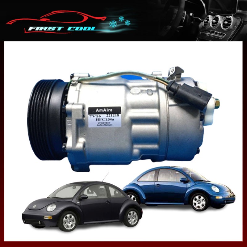 VOLKSWAGEN BEETLE 2003 (O/M) 7V16 6PK (2 SCREW) COMPRESSOR | Shopee ...