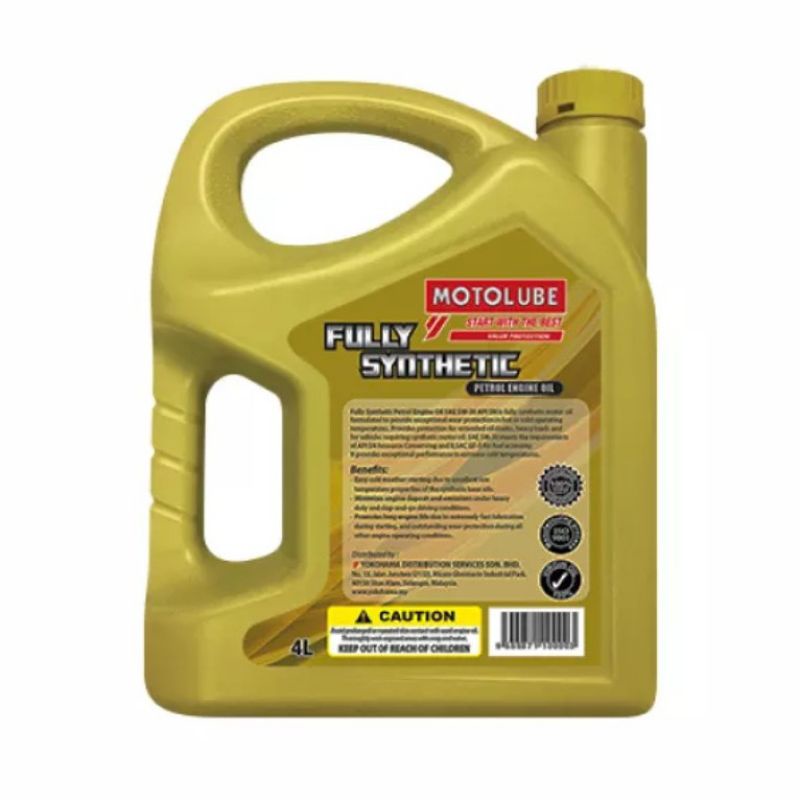 MOTOLUBE Fully Synthetic Petrol Engine Oil SAE 5W-40 API SN Pro Race Tech 4L | Shopee Malaysia