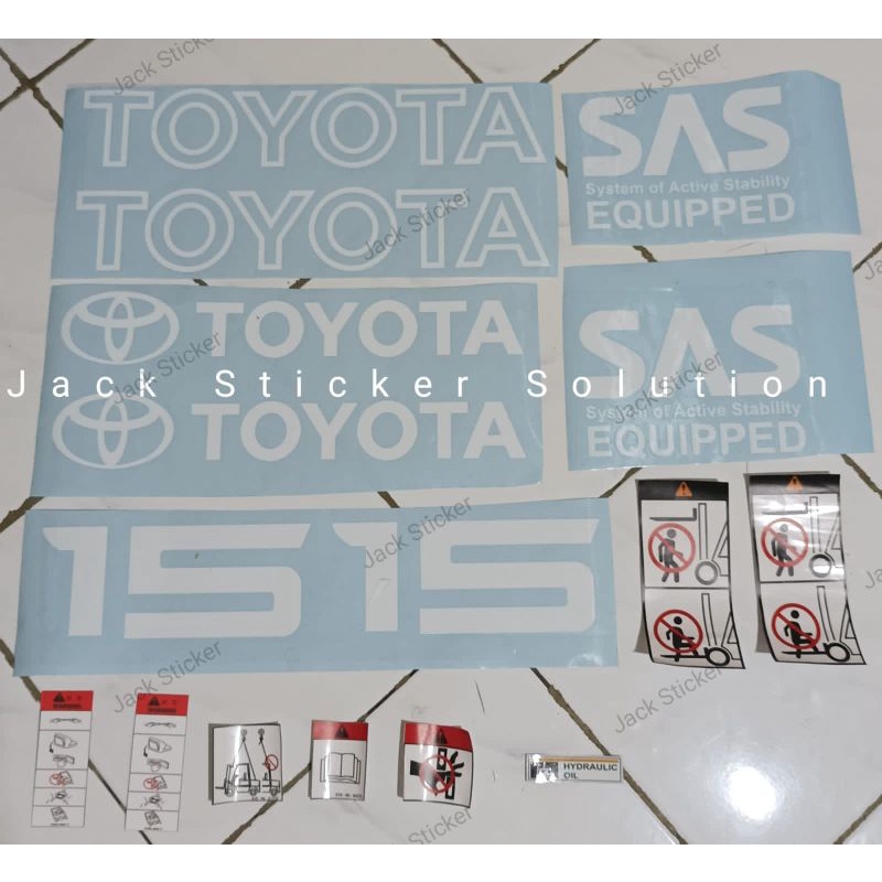 Toyota 15 SAS Forklift Sticker Heavy Equipment Sticker | Shopee Malaysia