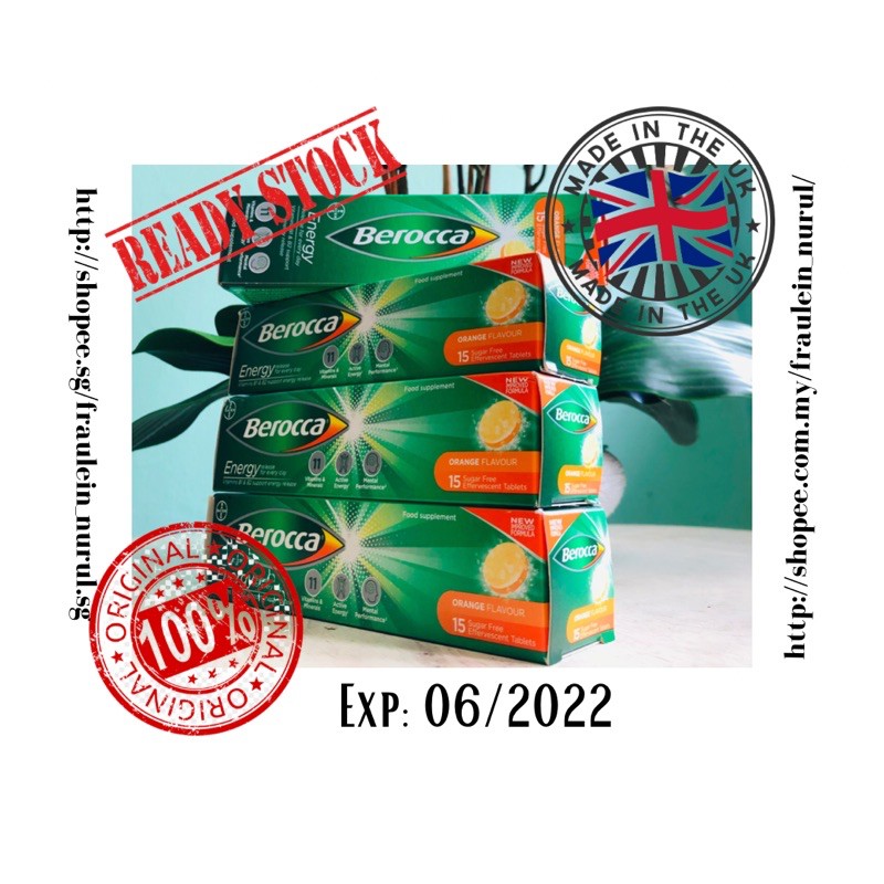 New Improved Formula Berocca Energy Multivitamin🇬🇧UK Imported | Shopee ...