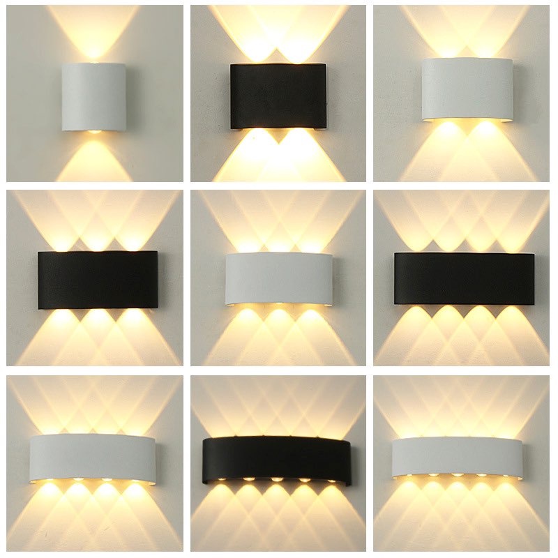 Outdoor LED Wall Light Lampu Dinding Lampu Effect Effect Light LED ...