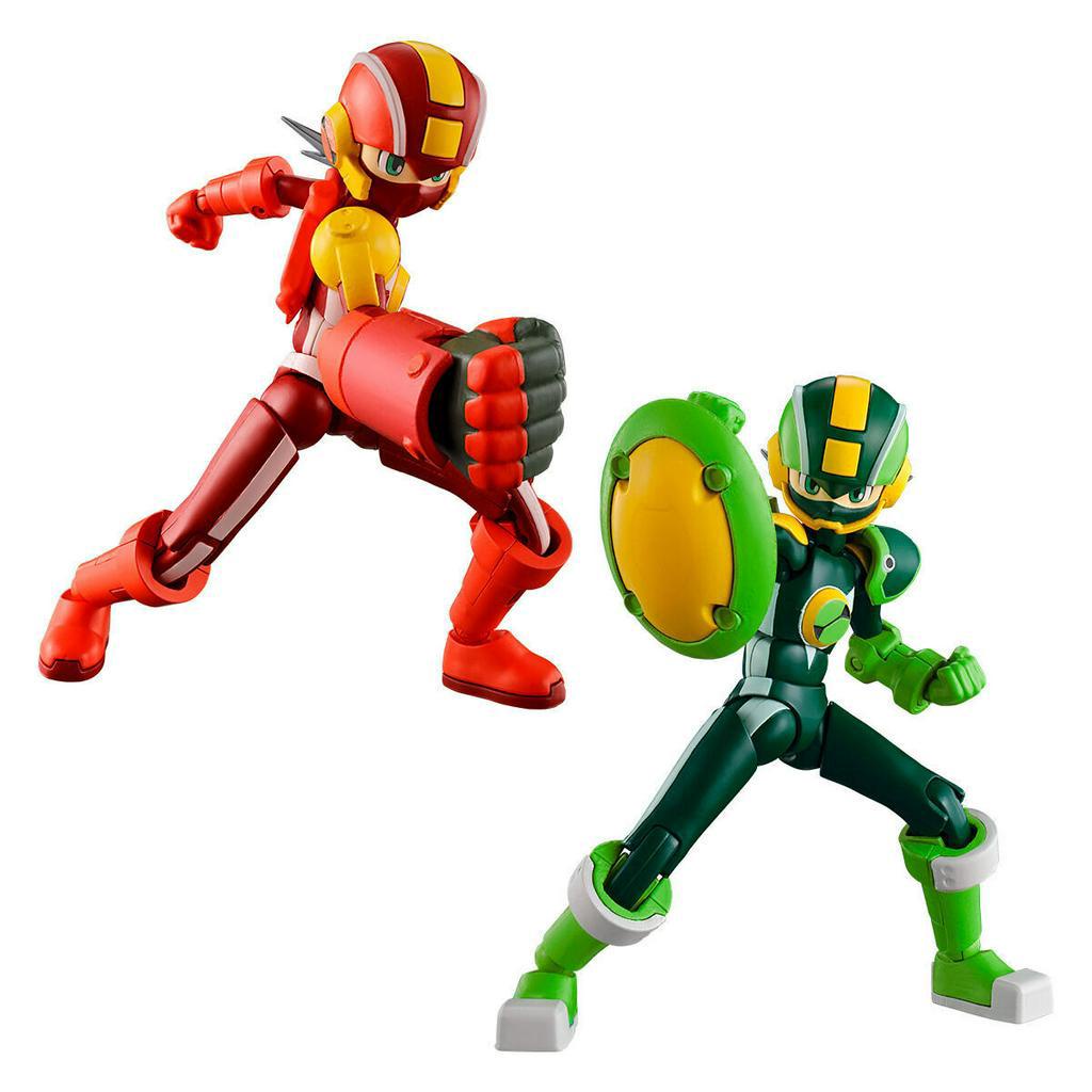 Premium Bandai SMP KIT MAKES POSE Rockman EXE Style Change Heat Guts & Wood Shield Set MEGA MAN ...