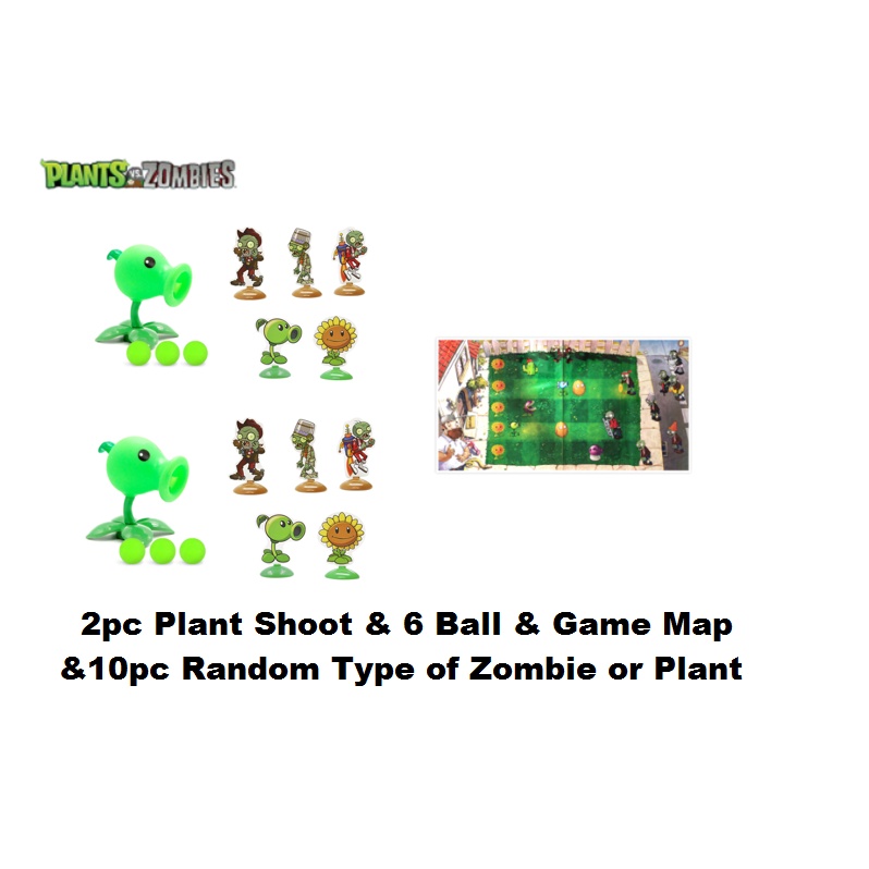 Plants Pea shooting Zombie Toy Full Set Gift Boy Children Action Figure ...