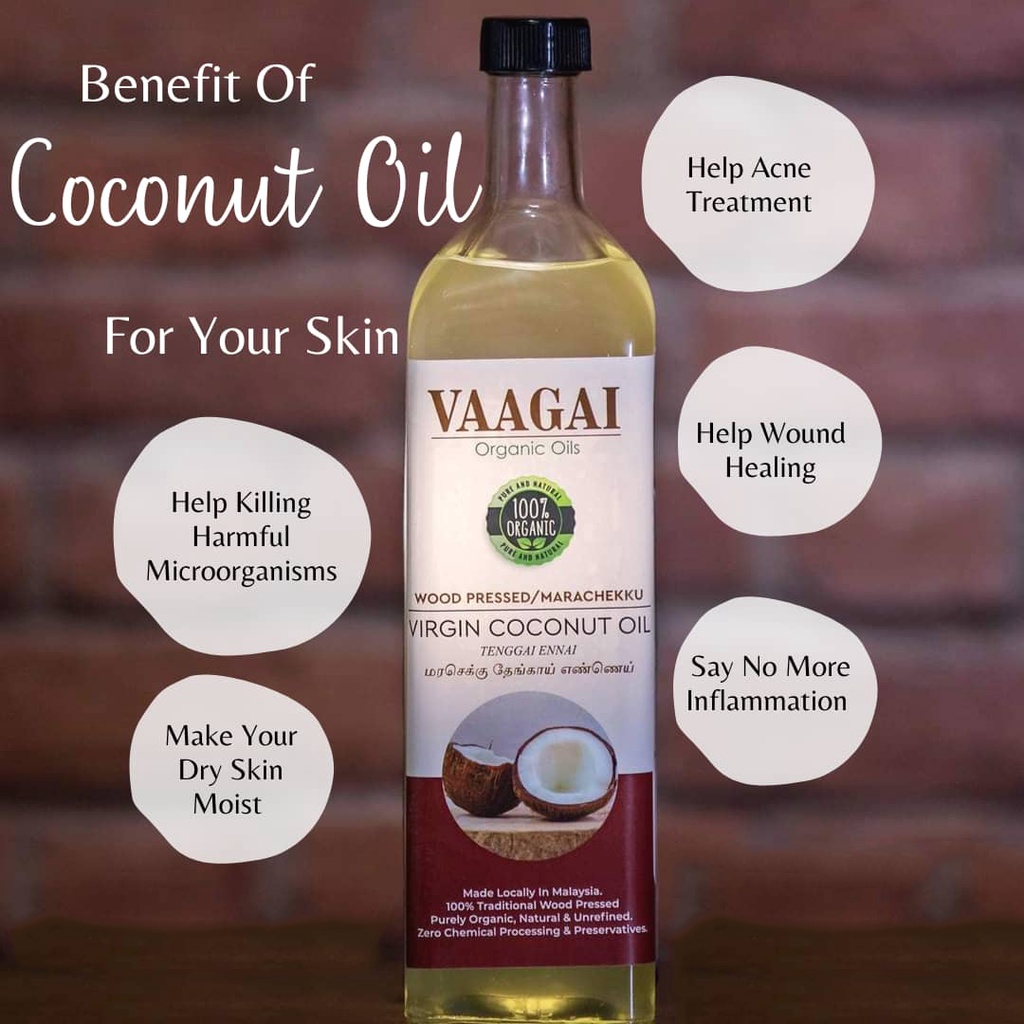 VAAGAI Virgin Coconut Wood Pressesd Oil - 100% Organic (Marachekku ...