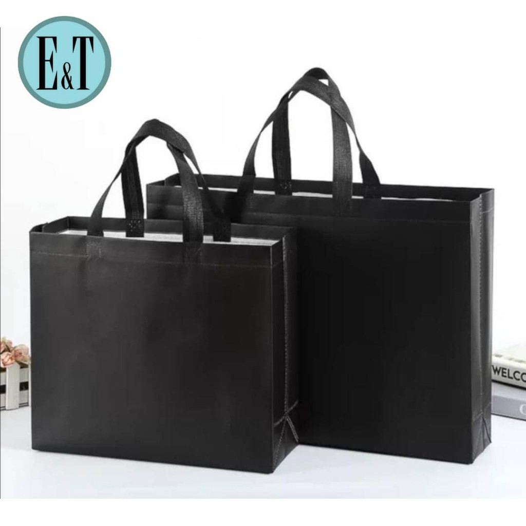 【Ready Stock!!!】 Laminated Non Woven Bag / Pure Black A3 & A4/E&T ...