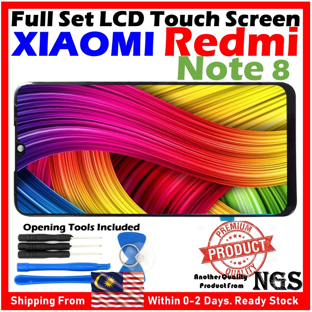 ORl NGS Brand Full Set LCD Touch Screen Compatible With XIAOMI Redmi Note 8 with Opening Tools ...