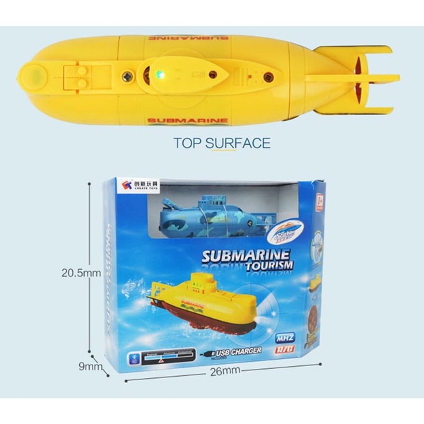 Mini RC Submarine Ship 6CH High Speed Radio Remote Control Boat Model ...