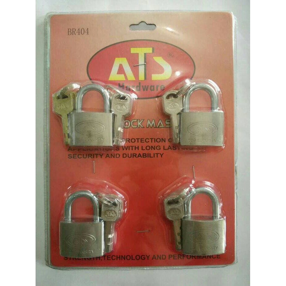 Ats Masterkey Home / Shop Padlock 40mm x 4pcs | Shopee Malaysia