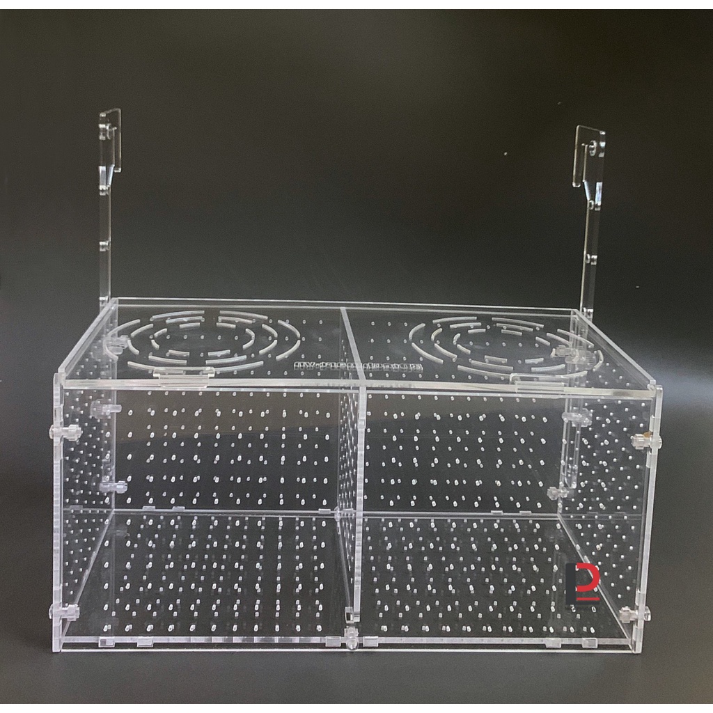 Shrimp cage with 1 compartment/2 compartments, perforated on 3 sides (2 ...