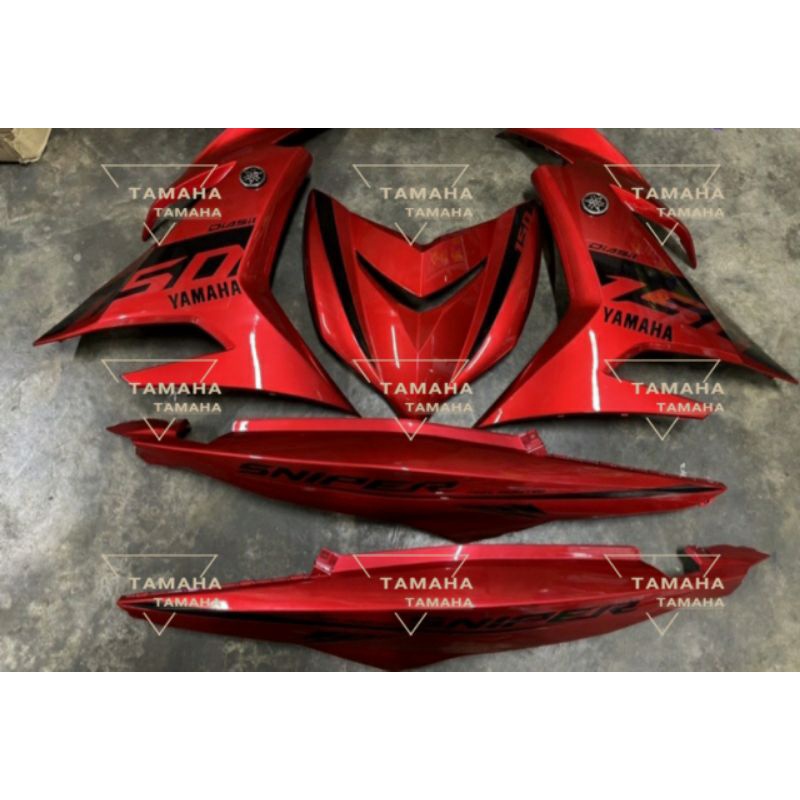 YAMAHA Y15 Y15zr V1 V2 Sniper Gp Red Special edition Cover set Free Emblem(×4) | Shopee Malaysia