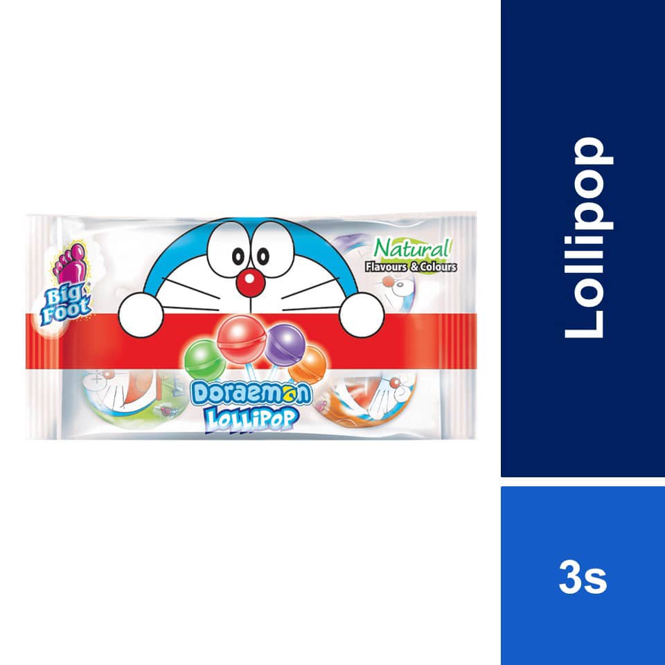 Big Foot Doraemon Rainbow Lollipop 10g /Natural Pop With Multi Vitamins ...