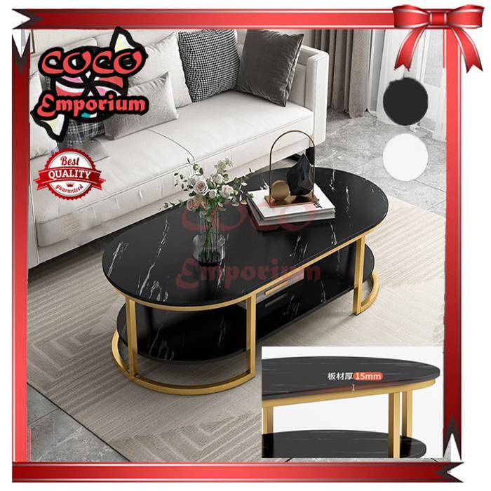 🔥 CoCo 🔥 100cm/120cm Double Layer Marble Design Home Living Room Light ...