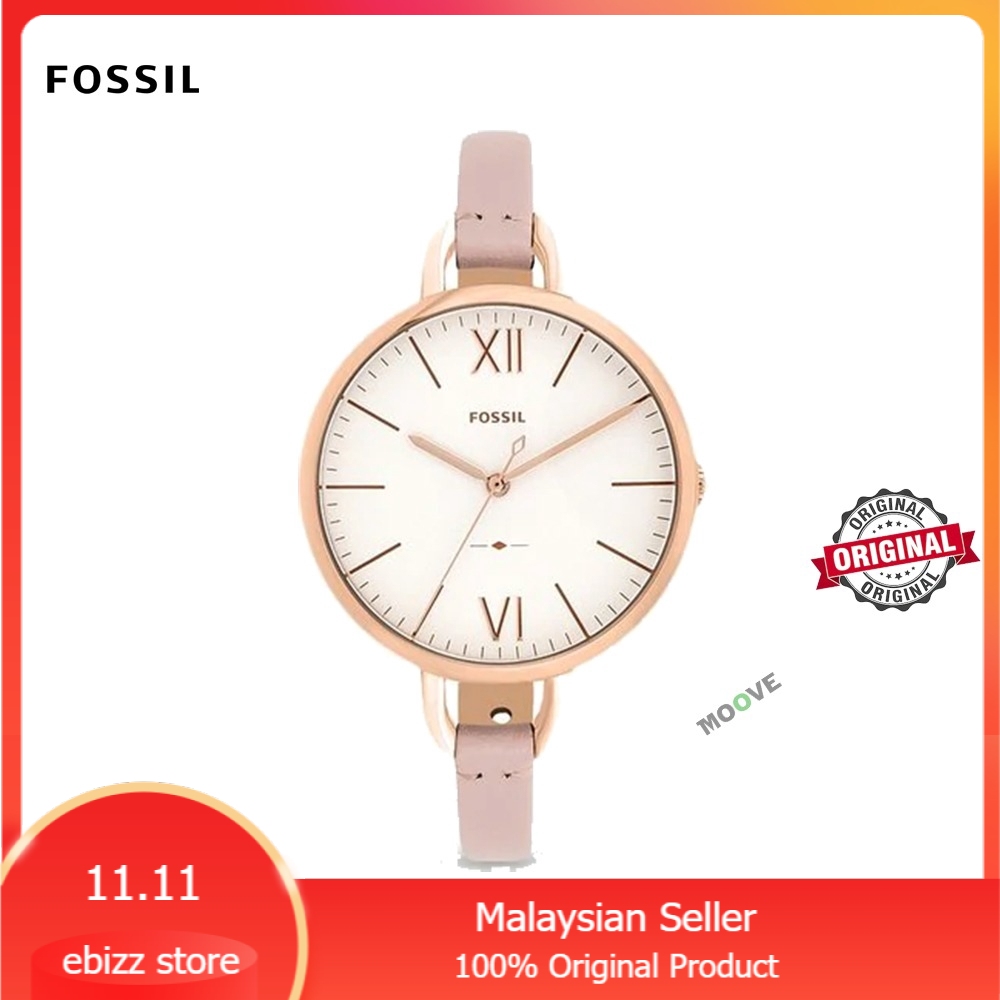 Fossil ES4356 Leather Ladies Watch (100% Original & New) | Shopee Malaysia