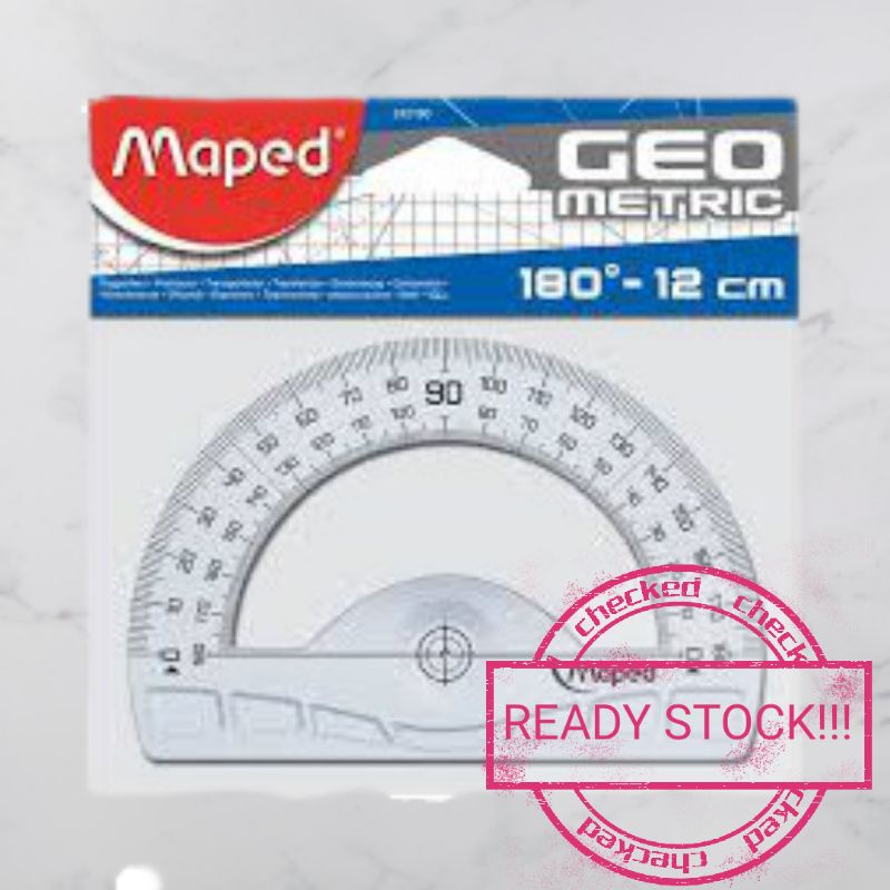 💥READY STOCK!!!💥 MAPED 242180 180 DEGREE PROTRACTOR / JANGKA SUDUT ...