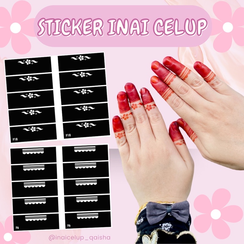 Sticker Jari Inai Celup Viral Cantik PART 1 | Shopee Malaysia