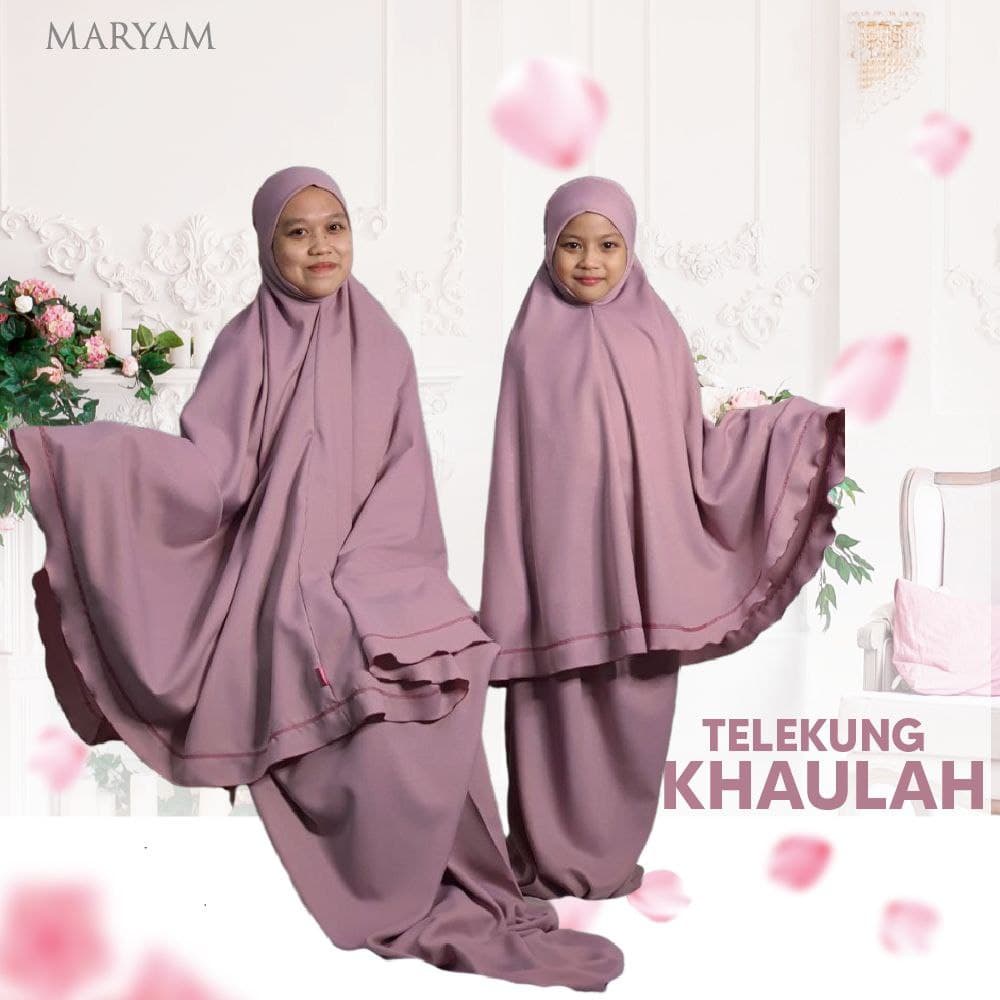 Telekung Budak Como Crepe Awning Lembut Ibu Anak Maryam Khaulah ...