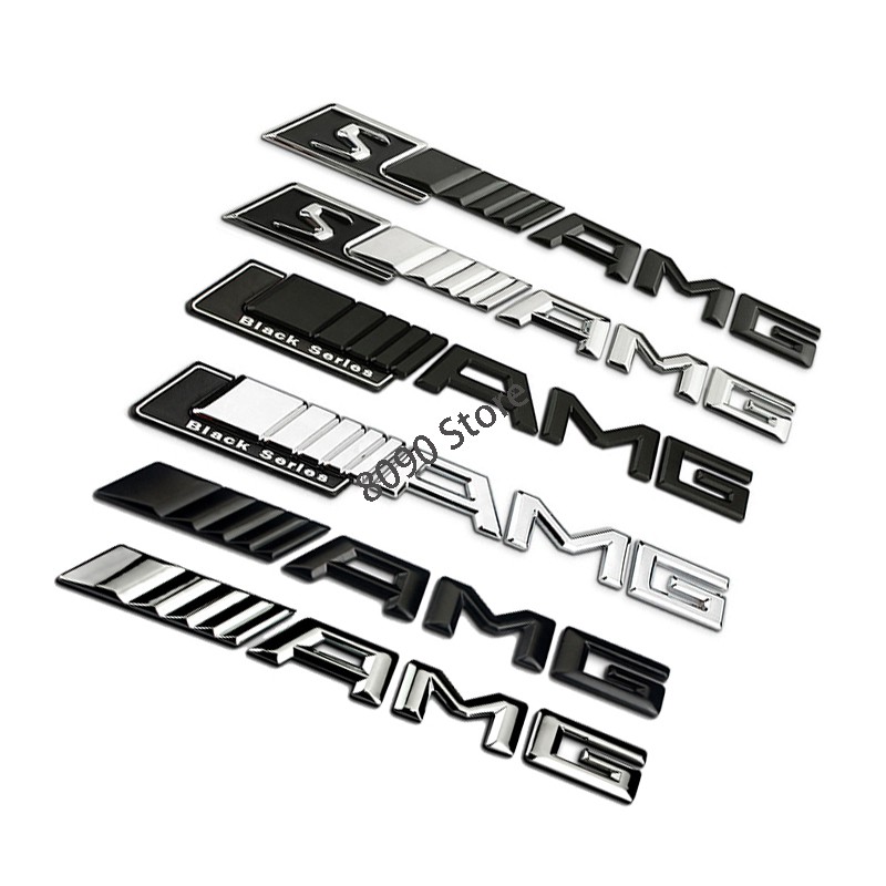 Metal Car Sticker for Mercedes Benz Letter AMG SAMG Black Series AMG ...
