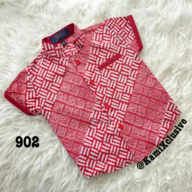 🔥KEMEJA BATIK BUDAK RED | MAROON🔥 | Shopee Malaysia