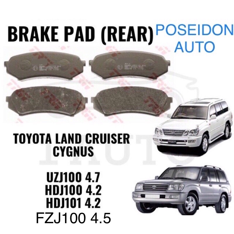 Toyota Land Cruiser Ninja King🥷 Lexus LX J100 Rear Brake Pad Akebono ...