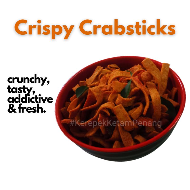 Kerepek Ketam Crab stick snack snacks jajan keropok original hot & spicy cheese chips birthday ...