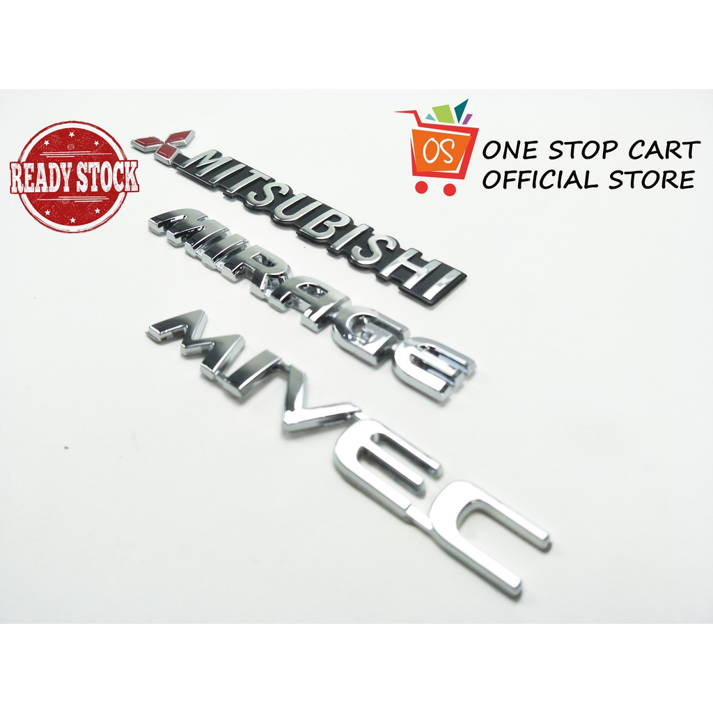 🇲🇾MITSUBISHI MIRAGE MIVEC LOGO EMBLEM UNIVERSAL TRITON OUTLANDER ASX ...