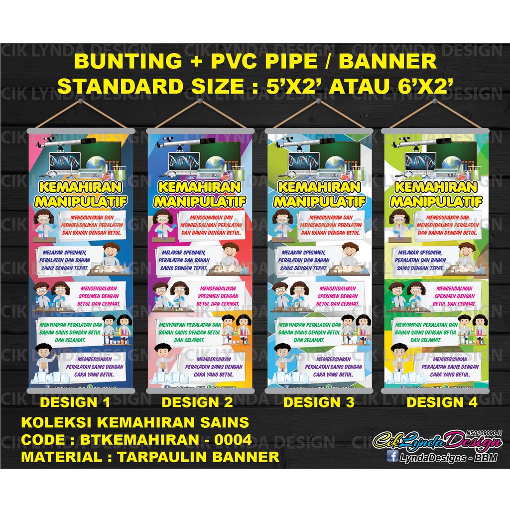 PRE-ORDER - BUNTING + PVC PIPE - KOLEKSI KEMAHIRAN SAINS | Shopee Malaysia