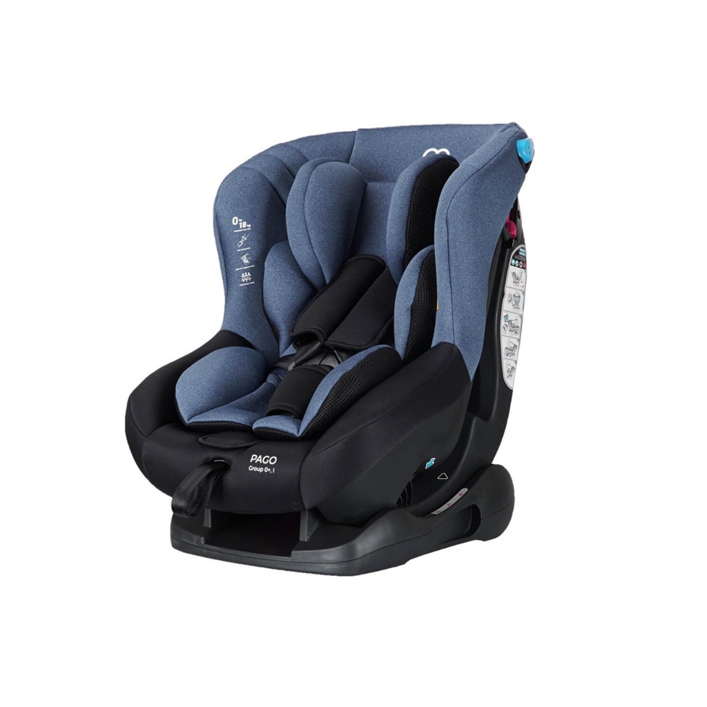 Koopers Pago Car Seat From Birth Up to 18kg/Seatbelt Installation ...