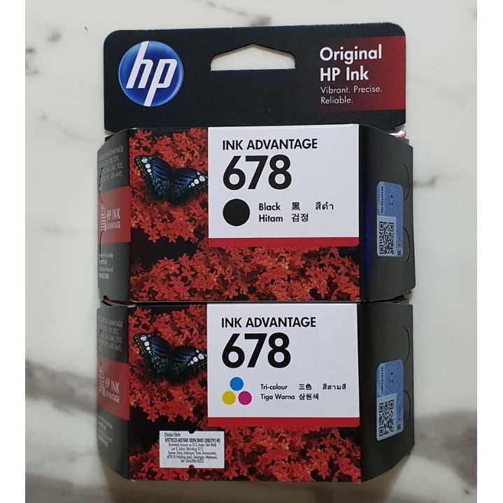 HP Original ink 678 Black And Tri Colour Shopee Malaysia