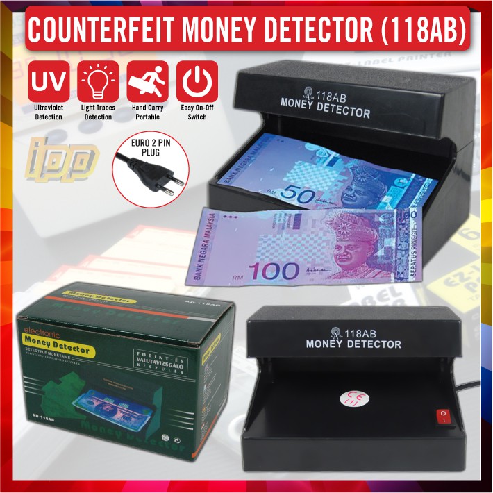 Counterfeit Money Detector/Bank Note Detector/UV Money Detector (118AB ...
