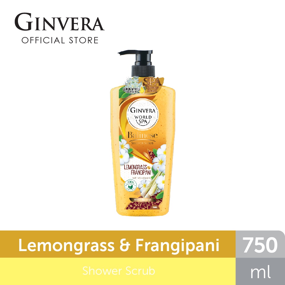 Ginvera World Spa Balinese Shower Scrub - Lemongrass & Frangipani ...