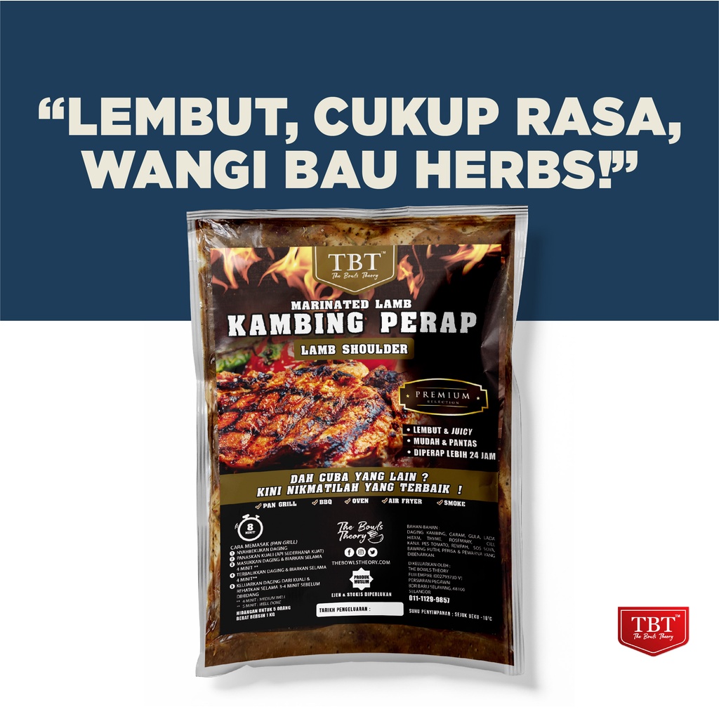 [PREMIUM QUALITY] Marinated Lamb Shoulder - Kambing Perap TBT | Shopee ...