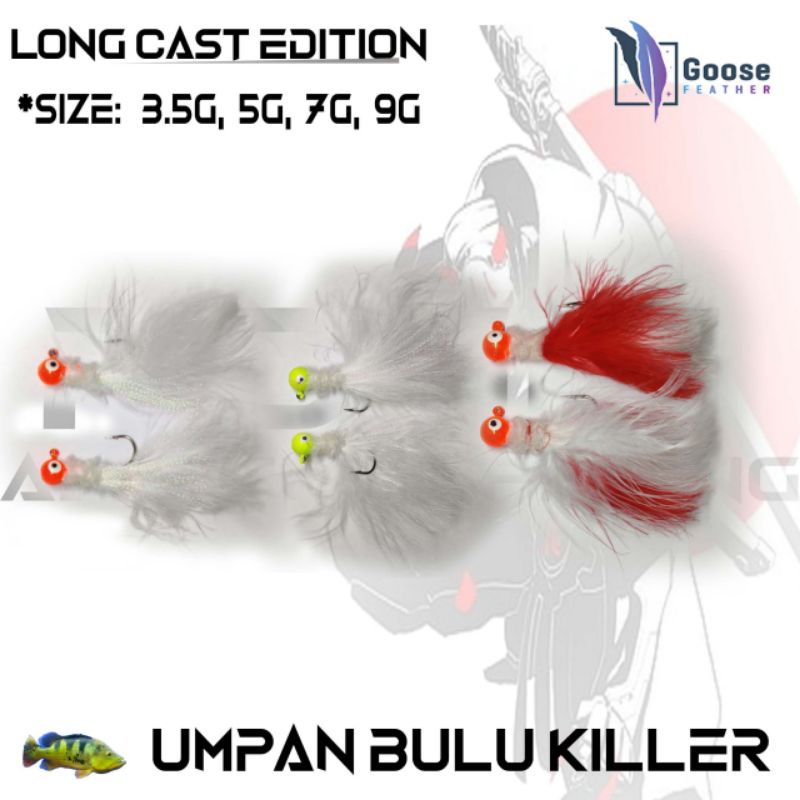 Umpan Bulu Killer PB Talang 3.5g 5g 7g 9g Long Cast | Shopee Malaysia