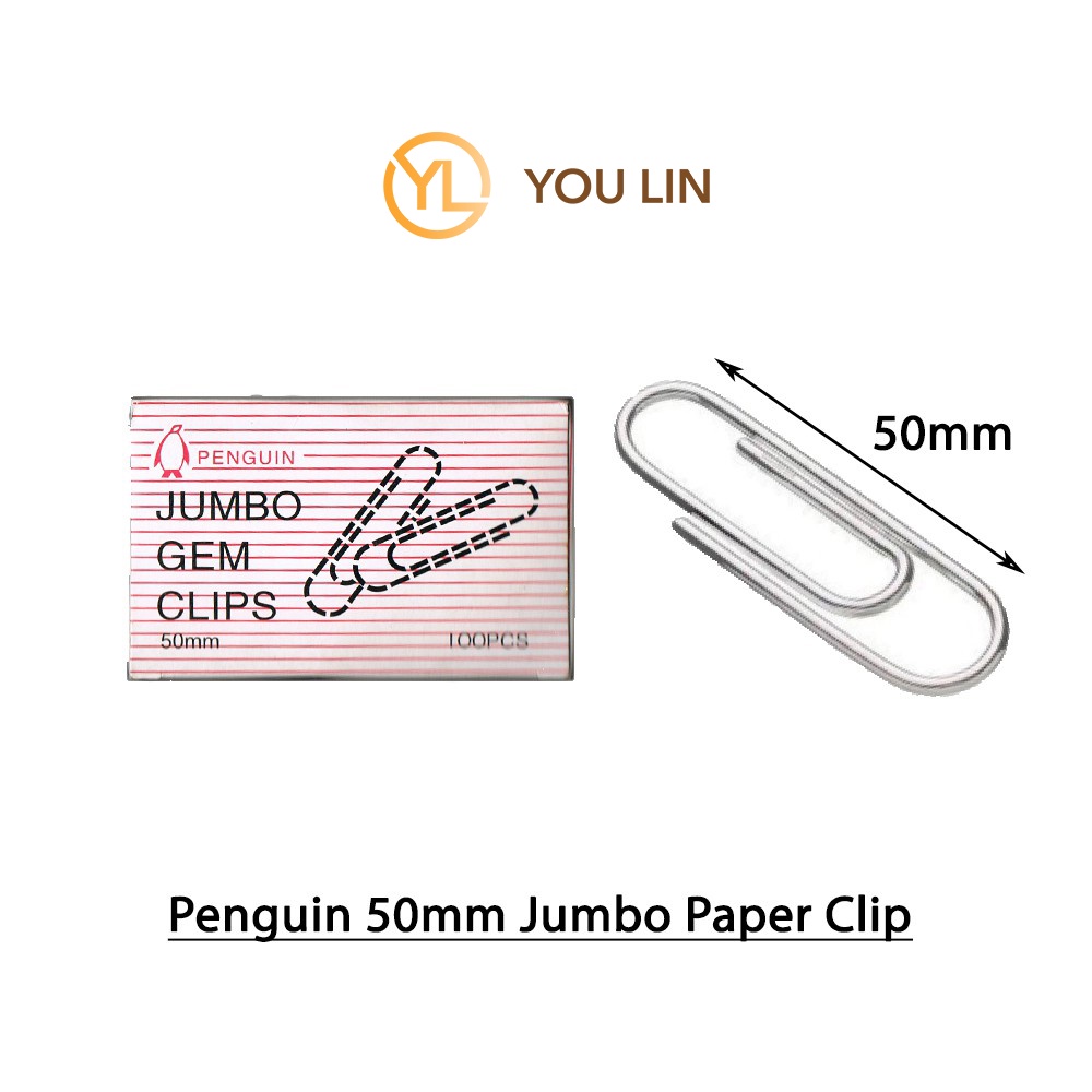 Penguin Jumbo Gem Paper Clips - 50mm | Shopee Malaysia