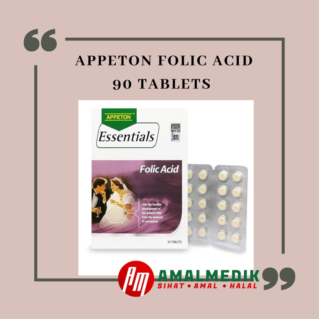 APPETON ESSENTIALS FOLIC ACID 90 TABLETS | Shopee Malaysia