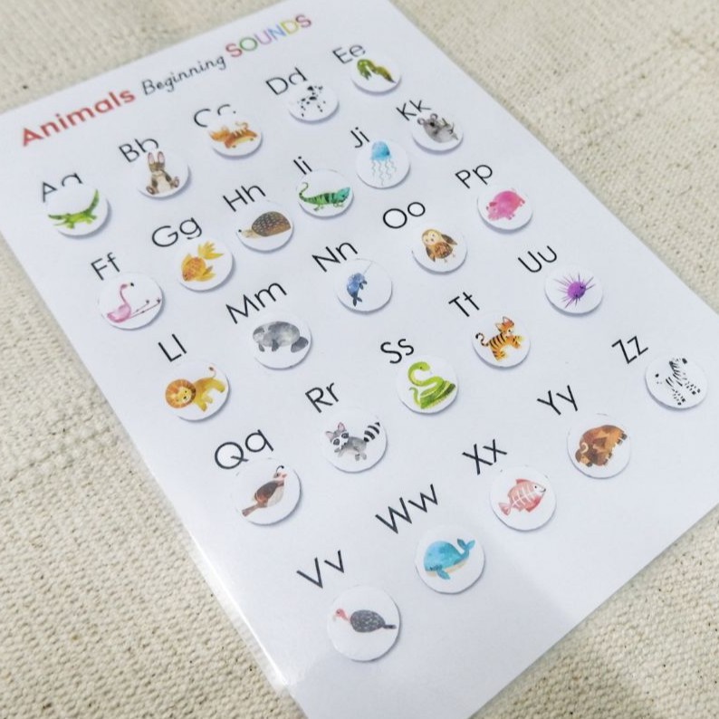 [PDF ONLY] Animals Beginning Sounds Matching Homeschool Activities ...