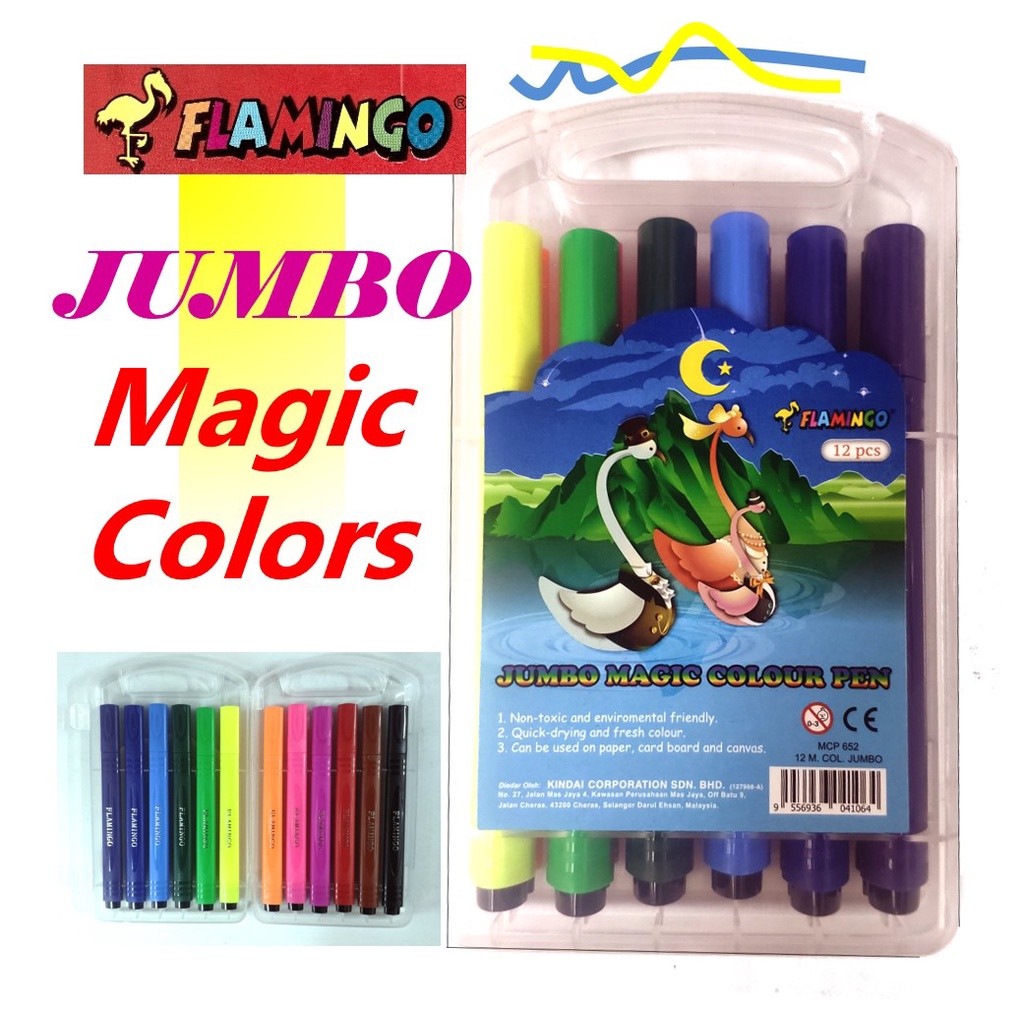Flamingo Magic Color Jumbo Pen Colouring Pen Art Coloring Marker ...